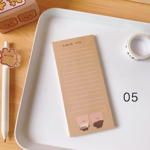 Cute Bear Notepad 50 Sheets, Adorable Bear Memo Pads, Non-adhesive To ...