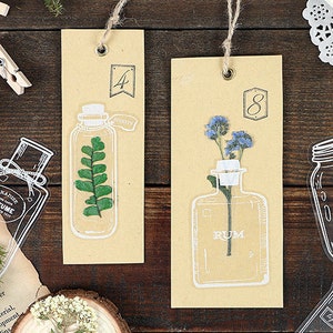 30pcs Clear Glass Bottle Stickers, Potion Jar Clear PET Sticker ...