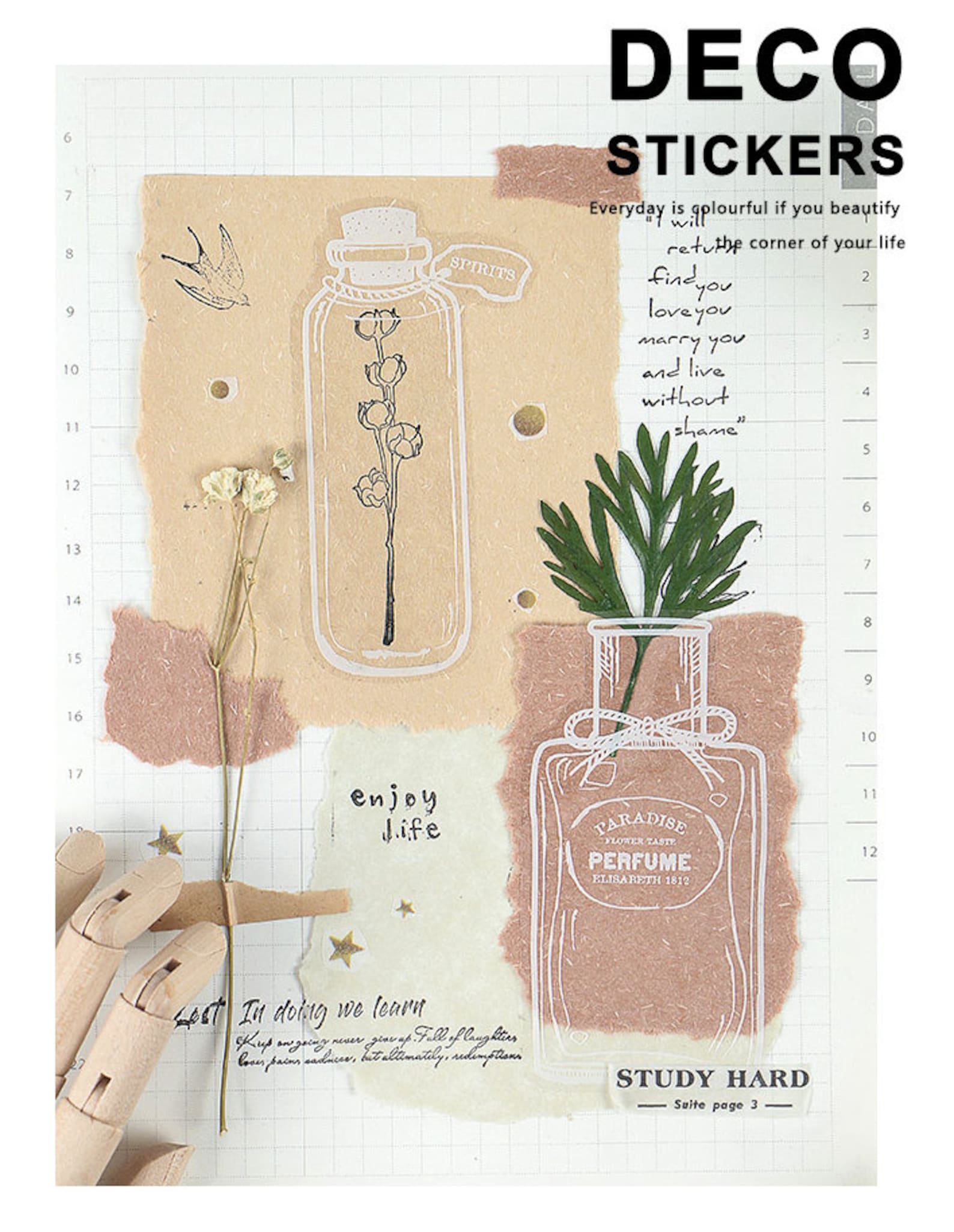 30pcs Clear Glass Bottle Stickers, Potion Jar Clear PET Sticker ...