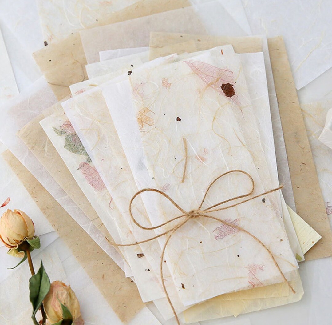 30 Sheets Delicate Mulberry Paper Pack, Special Textured Lace Flower ...