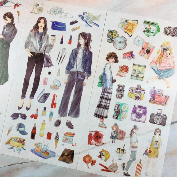 Planner Washi Sticker Sheet 12 Sheets Fashion Planner Sticker Make Up ...