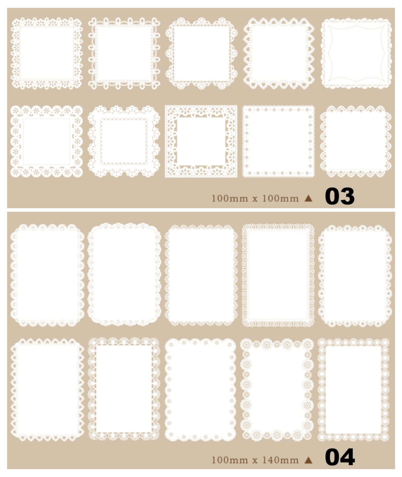 Floral Paper Lace Journal Decoration, Lace Paper Doilies, Junk Journal ...