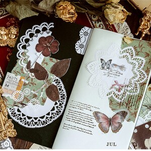 Floral Paper Lace Journal Decoration Junk Journal Scrapbook - Etsy