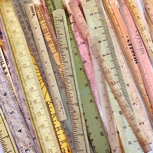 30pcs Vintage Ruler Stickers Vellum + Canvas Papers, Retro Ruler Strip ...