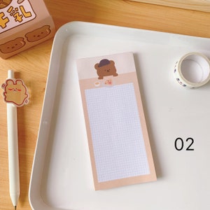 Cute Bear Notepad 50 Sheets, Adorable Bear Memo Pads, Non-adhesive To ...