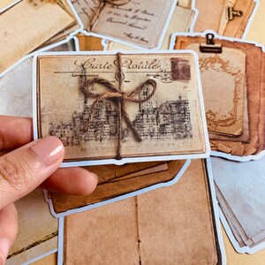 Retro Letter Vintage Paper Writable Stickers 13pcs, High Quality ...