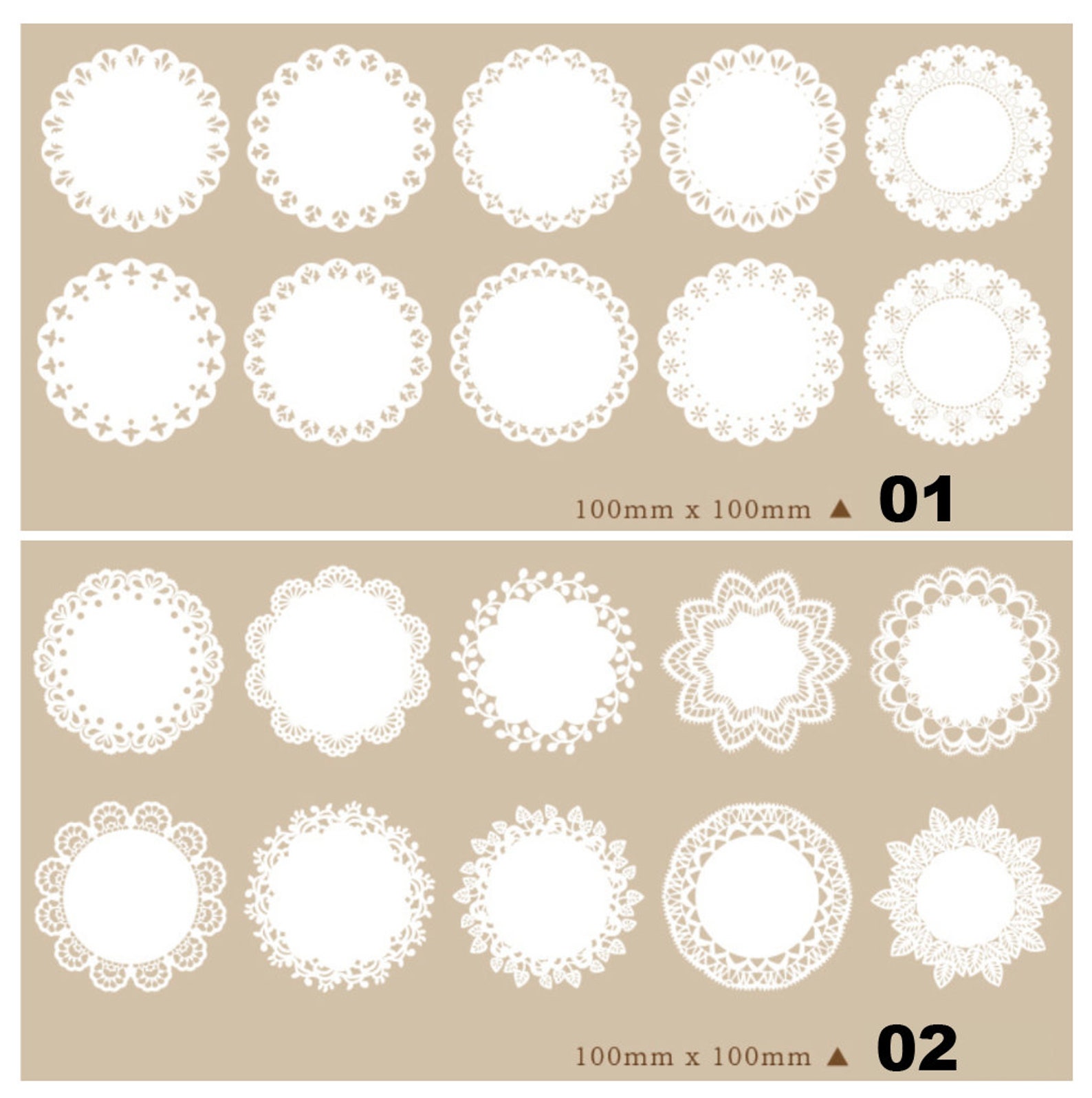 Floral Paper Lace Journal Decoration, Lace Paper Doilies, Junk Journal ...