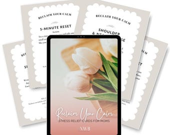 52 Printable Grounding Cards to Reduce Anxiety | Stress Relief and ...