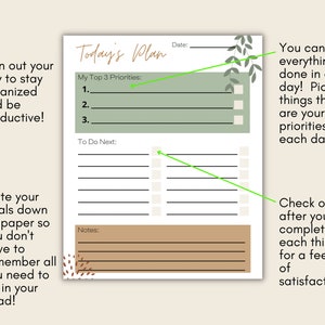 Boho Printable Planner to Do List Printable Daily Mom Planner Daily ...