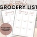 Rose Printable Grocery List | Grocery List Template | Pink Grocery List ...