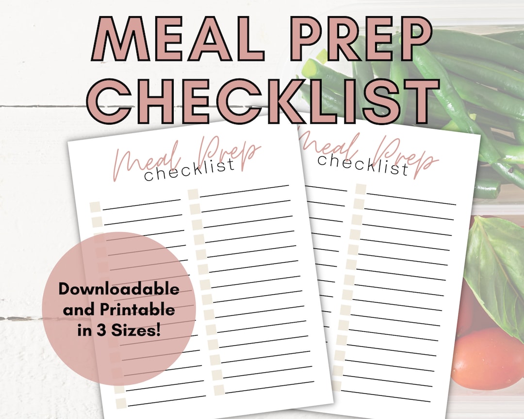 Pink and Beige Meal Prep Printable | Productivity Planner Page | Meal ...