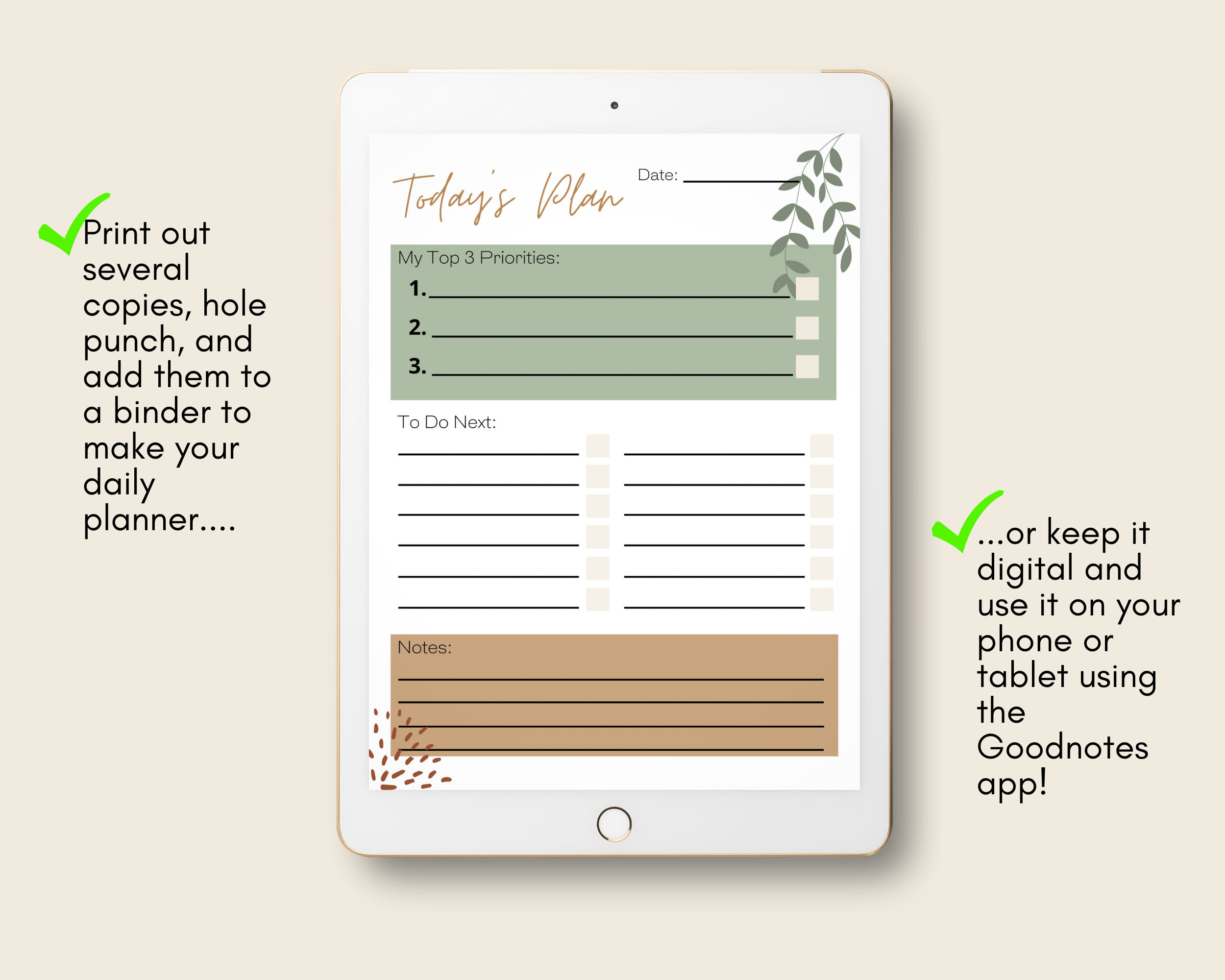 Boho Printable Planner to Do List Printable Daily Mom Planner Daily ...