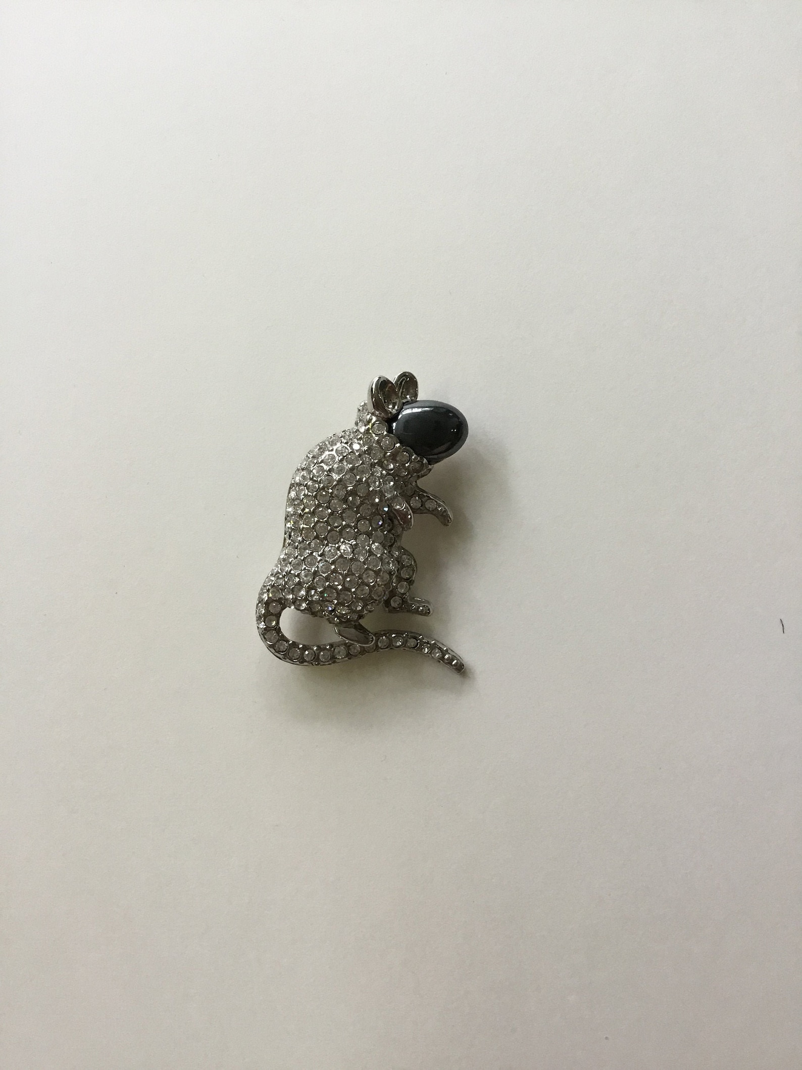 Vintage LP Signed Crystal Mouse Brooch - Etsy