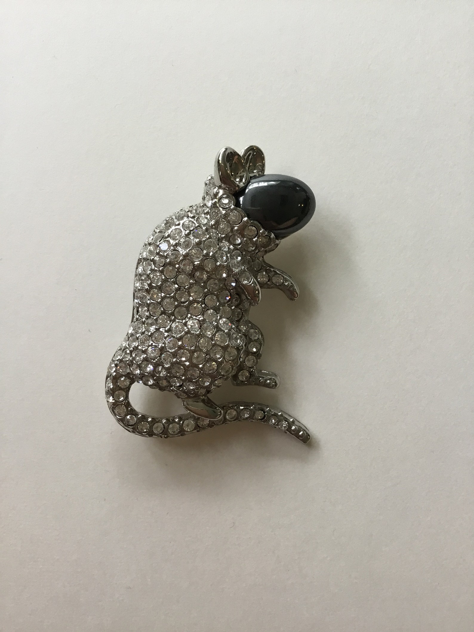 Vintage LP Signed Crystal Mouse Brooch - Etsy