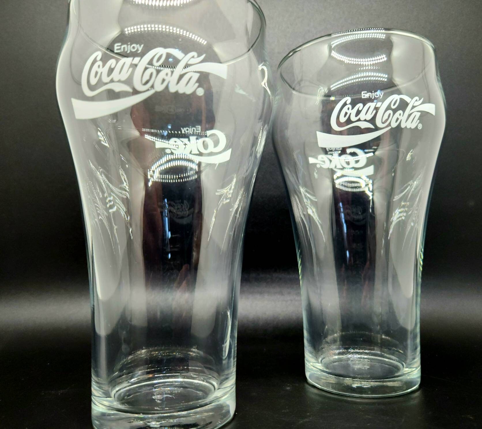 Vintage 16 Ounce Coca-cola Glasses Set of 2 - Etsy
