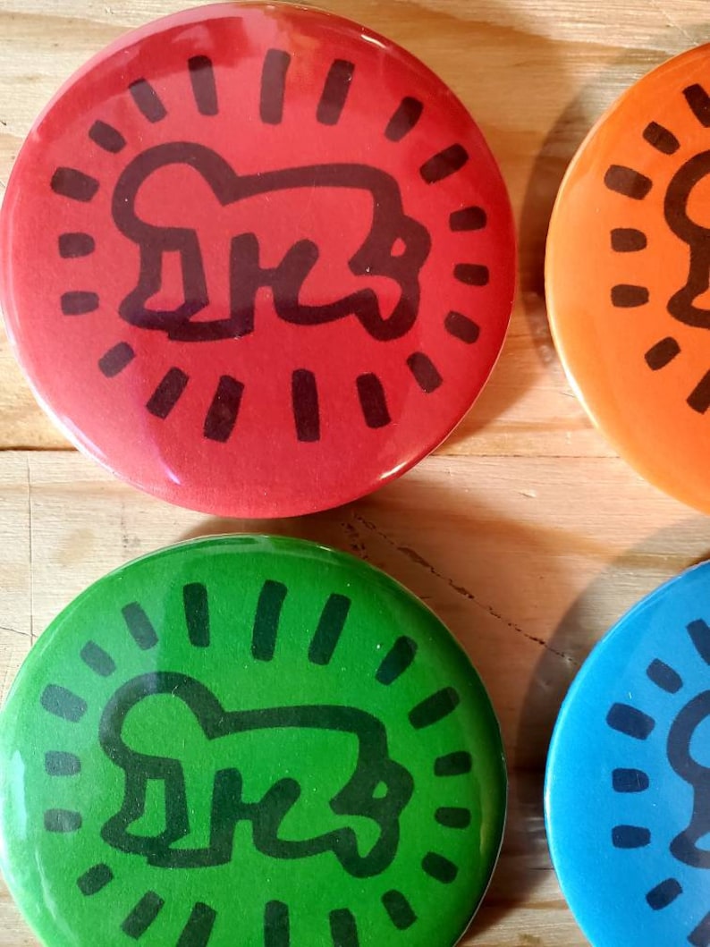 Keith Haring Radiant Baby 2.25 Inch Pins Buttons Badges - Etsy