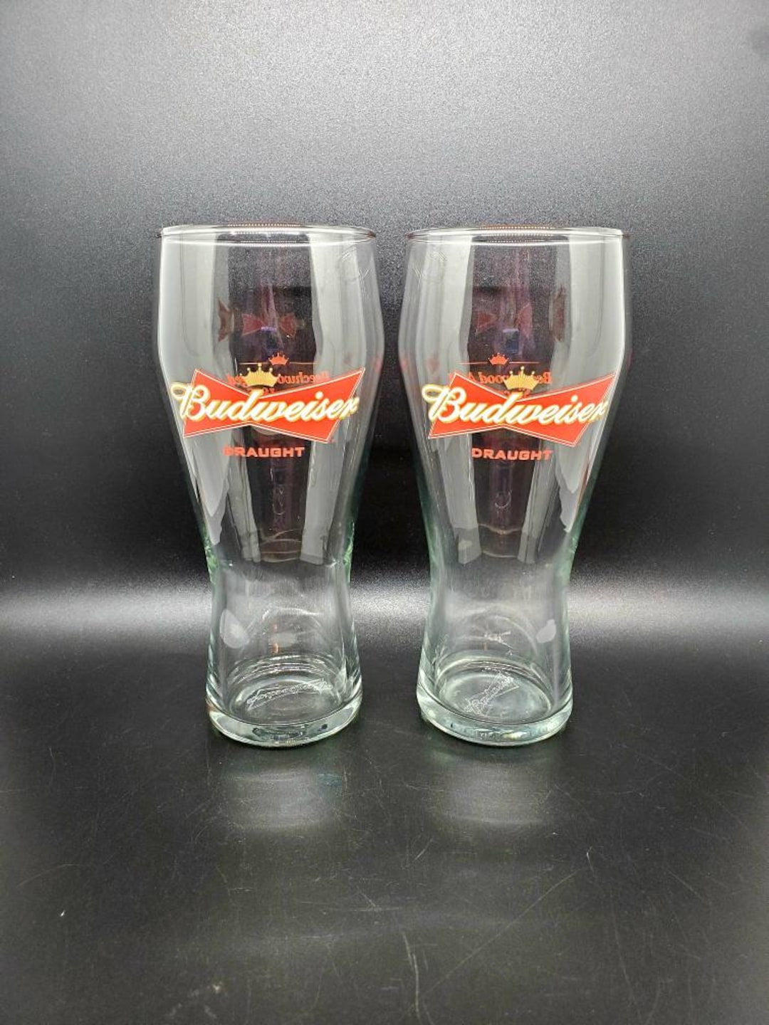 Rare Designed Budweiser Pint Beer Glasses Set of 2 - Etsy