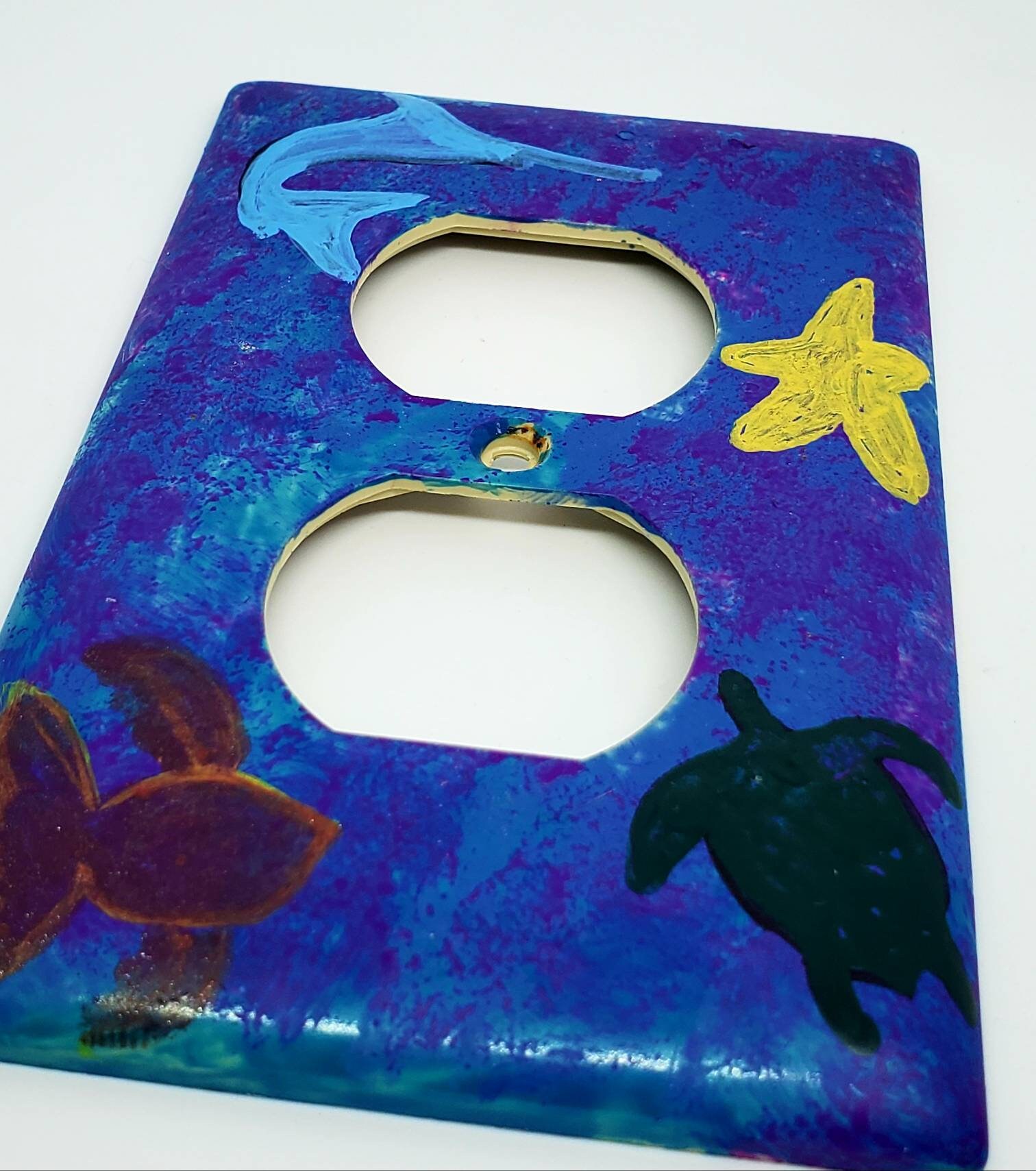 Handpainted Acyrlic Ocean Beach Theme Electrical Outlet Cover | Etsy