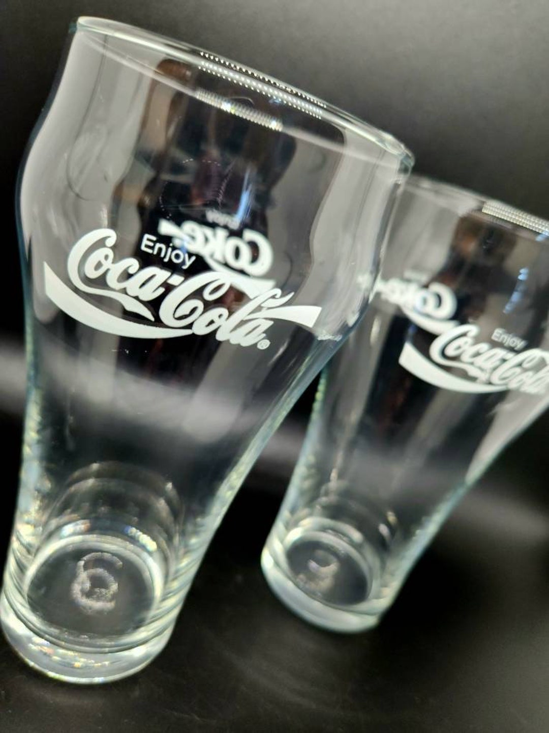 Vintage 16 Ounce Coca-cola Glasses Set of 2 - Etsy