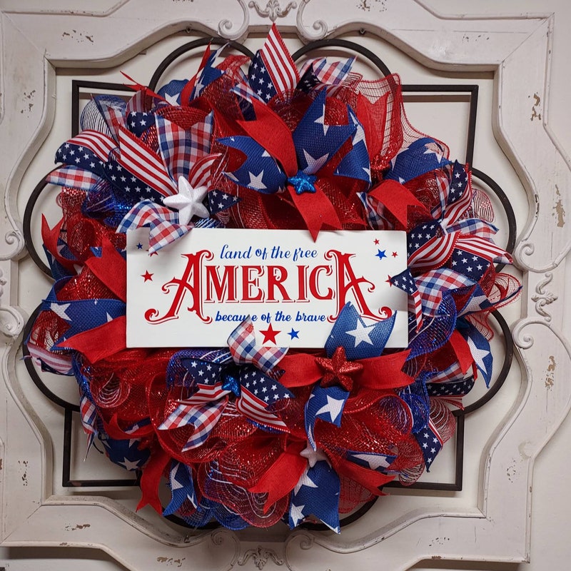 Labor Day Wreath - Etsy