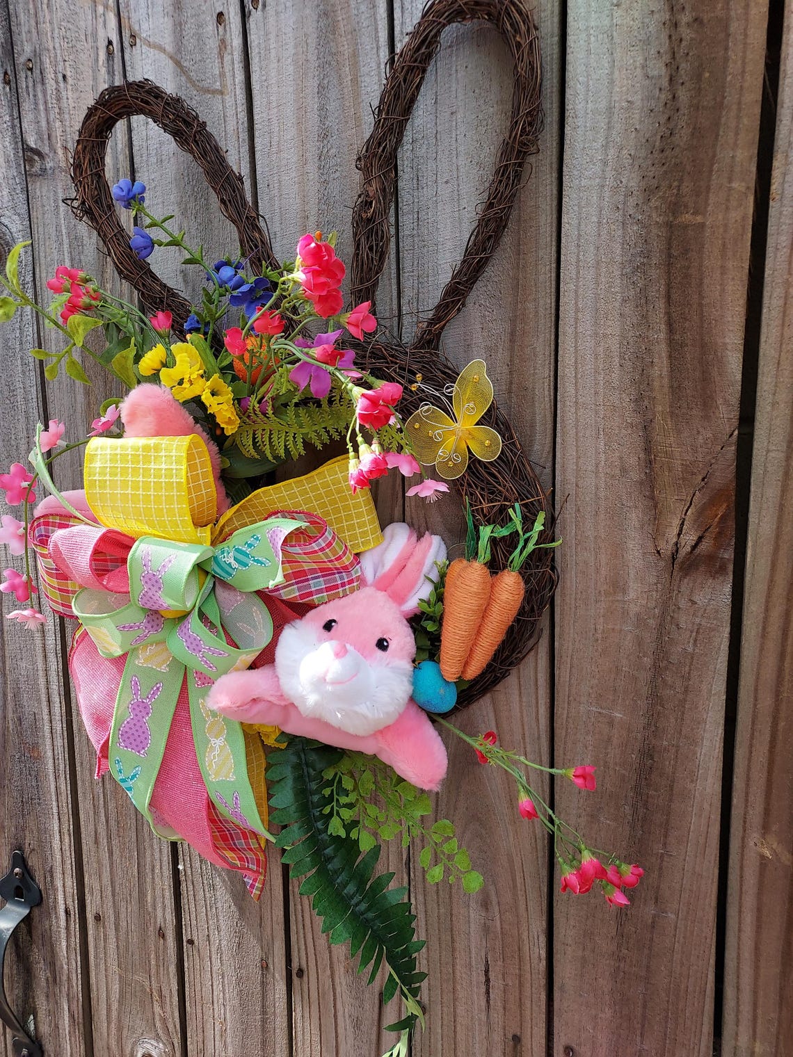 Easter Grapevine Wreath,easter Bunny Grapevine Wreath,grapevine Wreath ...