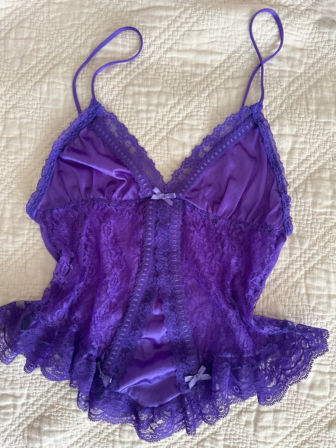 Vintage Nylon Lace Purple Camisole - Etsy