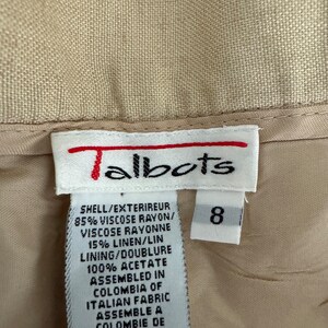 Vintage TALBOTS Linen Blens High Waisted Classic Beige Trousers Pants ...
