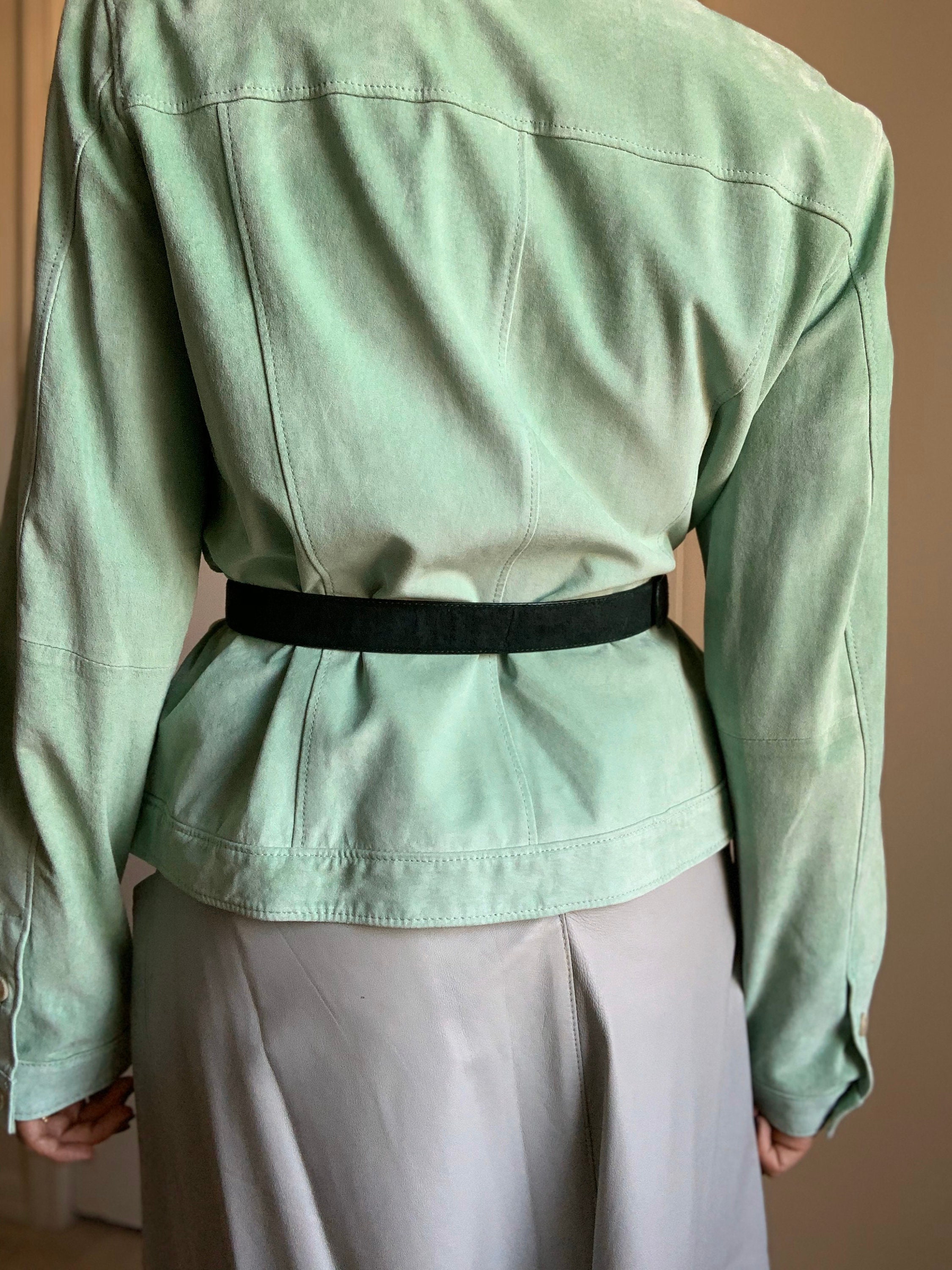 Vintage Suede Gorgeous Green Jacket - Etsy