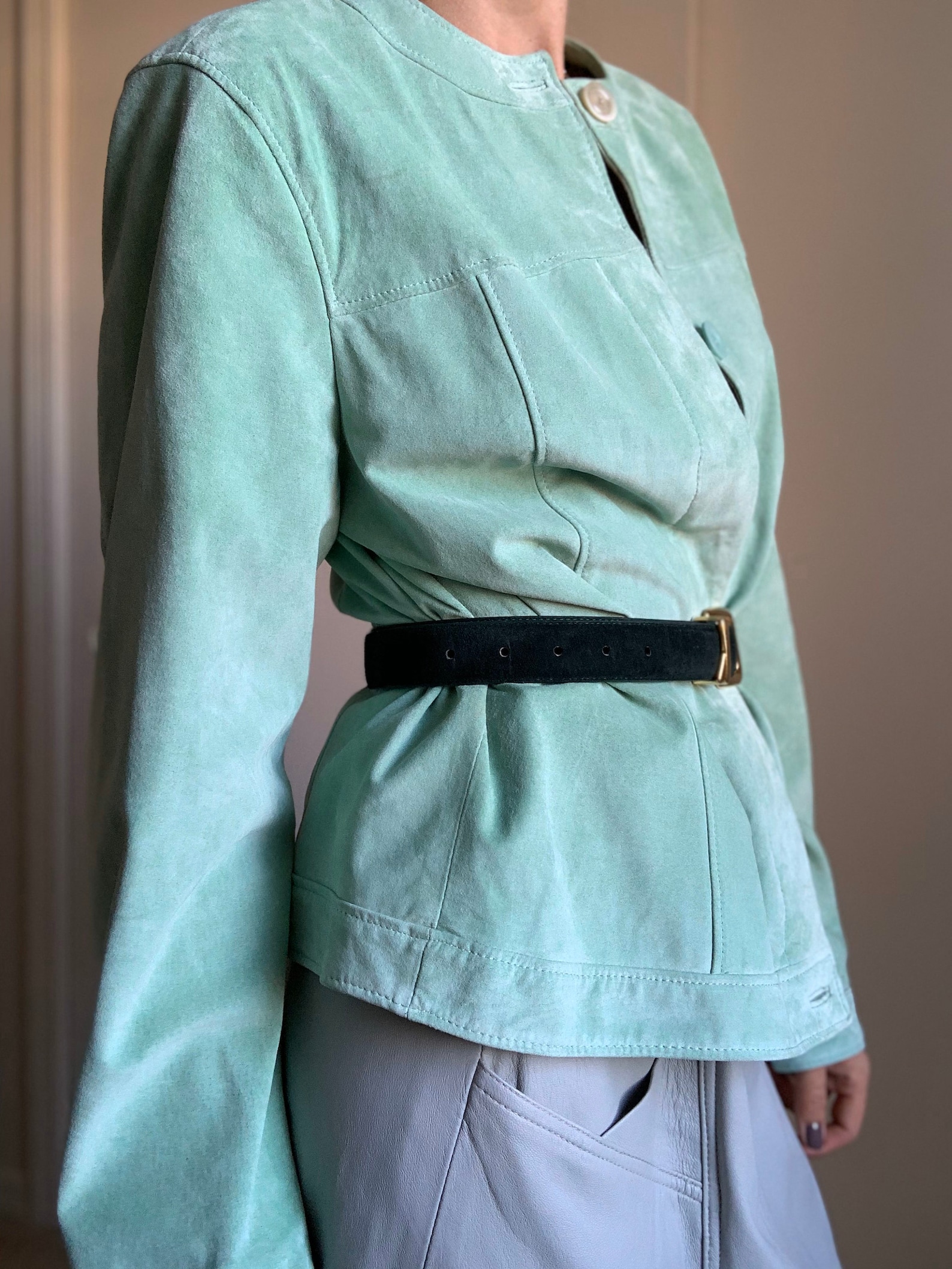 Vintage Suede Gorgeous Green Jacket - Etsy