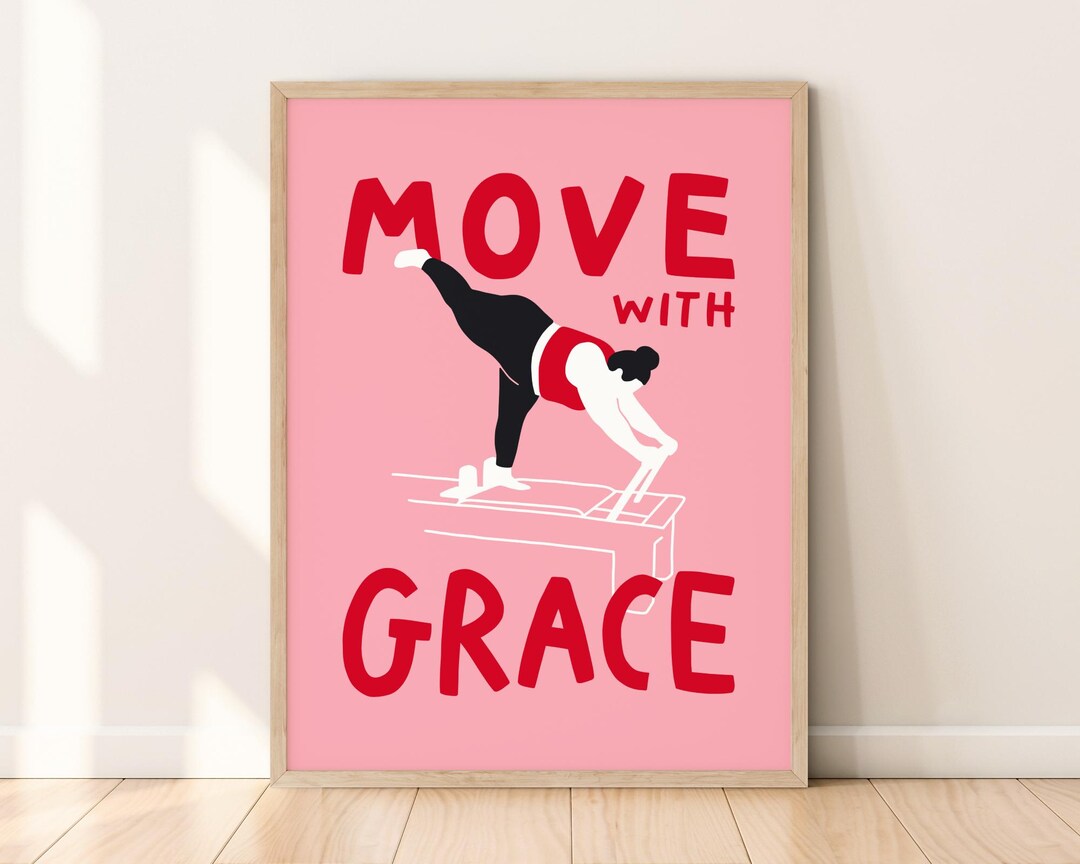 Pilates Reformer Pose Printable Wall Art, Body Positive Quote Poster ...