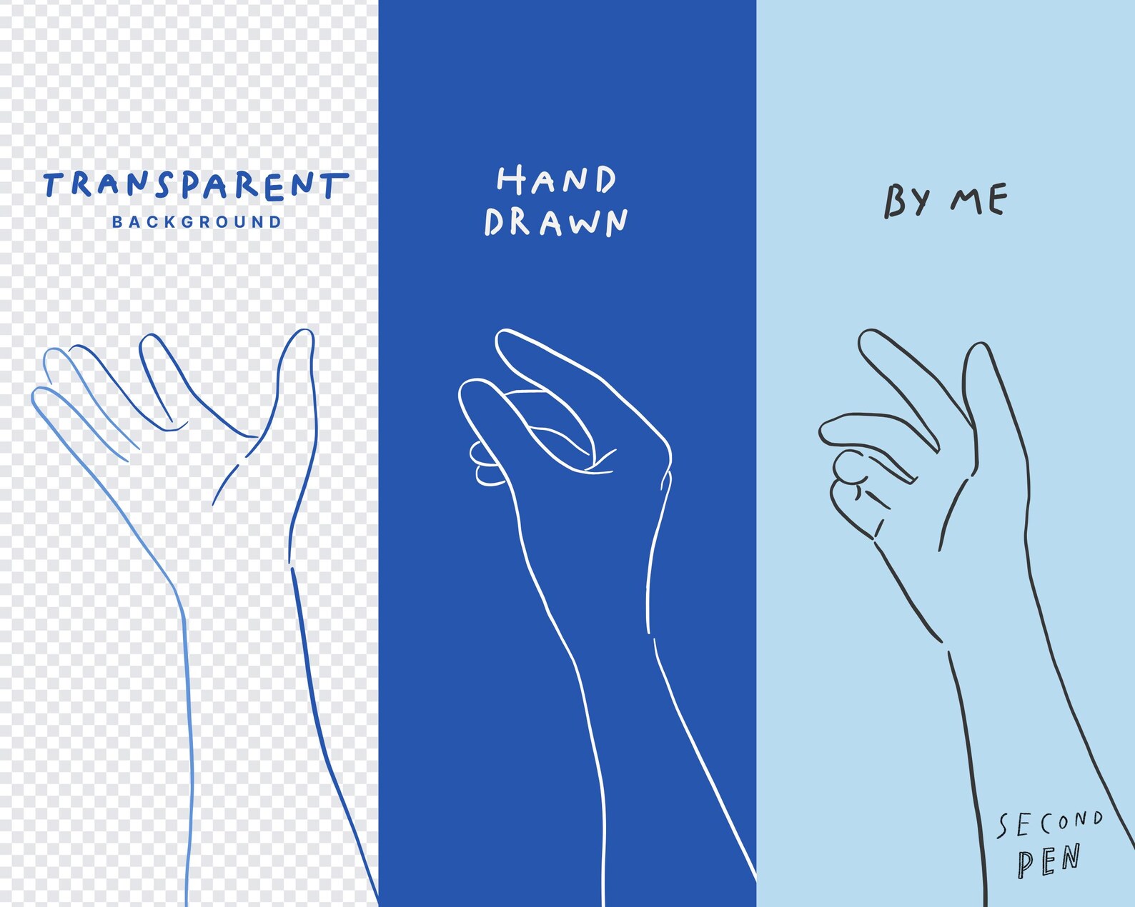 Human Hand Gesture Hand Drawn Clipart, Line Art, Hand Reaching Grabbing ...