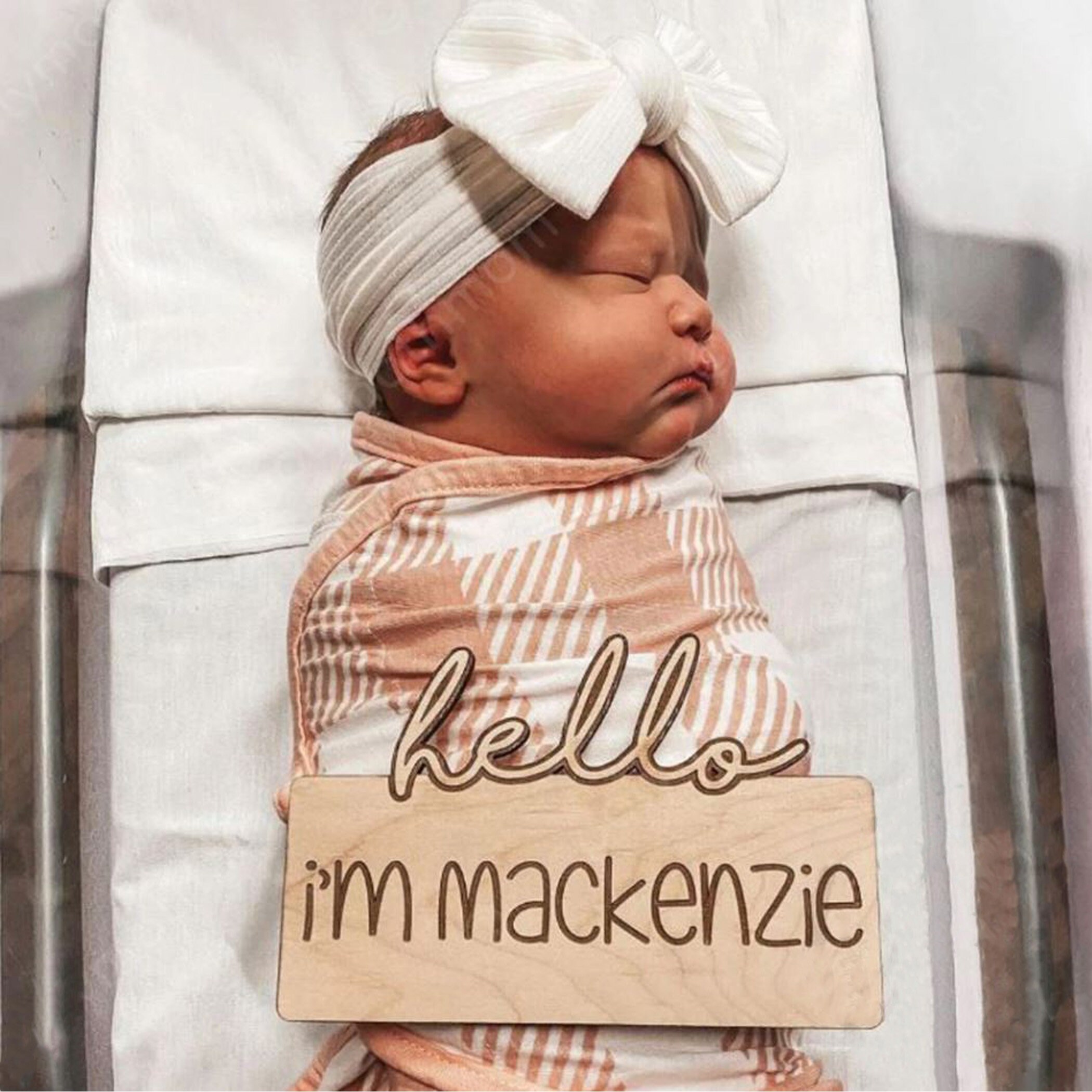 Baby Announcement, Custom Baby Name Plaque , Birth Stats Sign, Baby ...