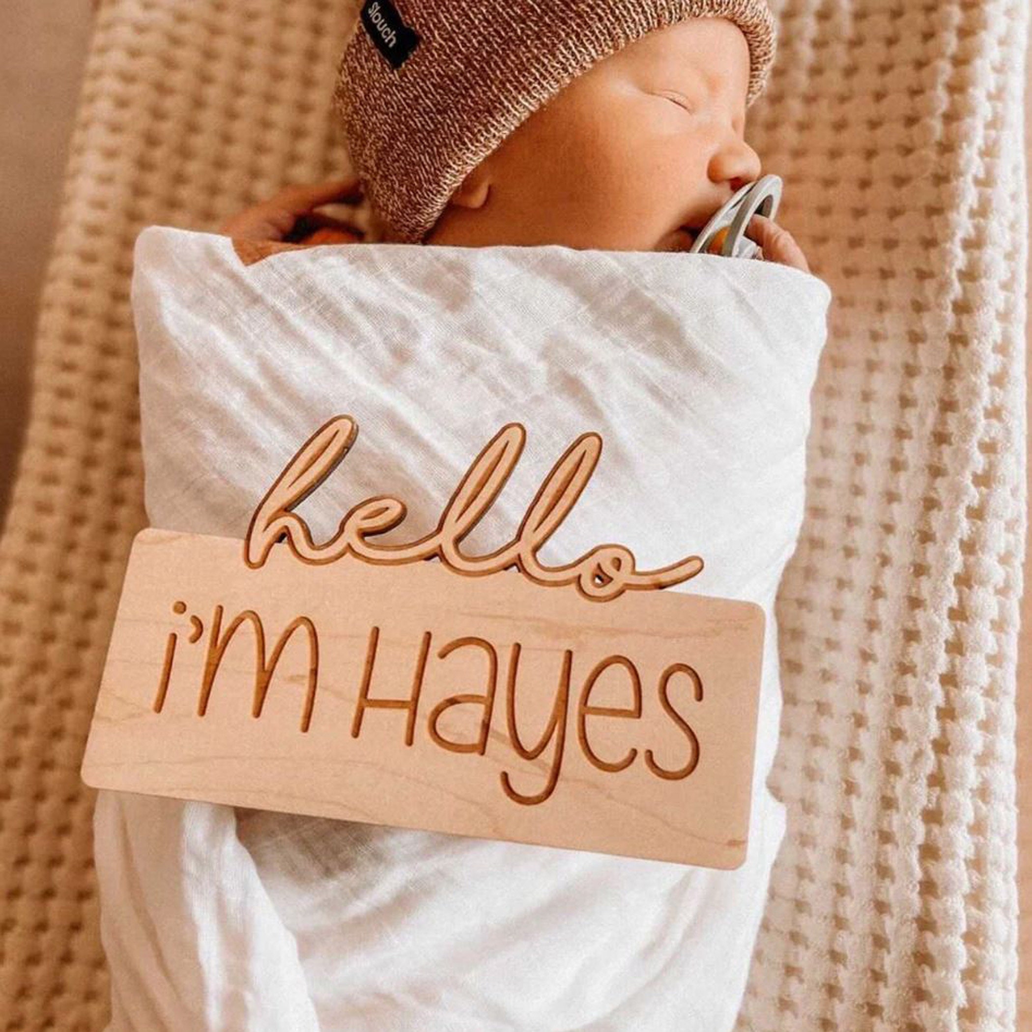 Baby Announcement, Custom Baby Name Plaque , Birth Stats Sign, Baby ...
