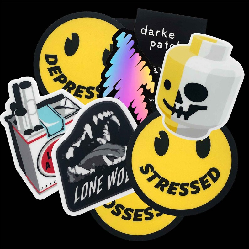 Dark Humor Sticker Pack - Goth Emo Grunge Stickers - Etsy