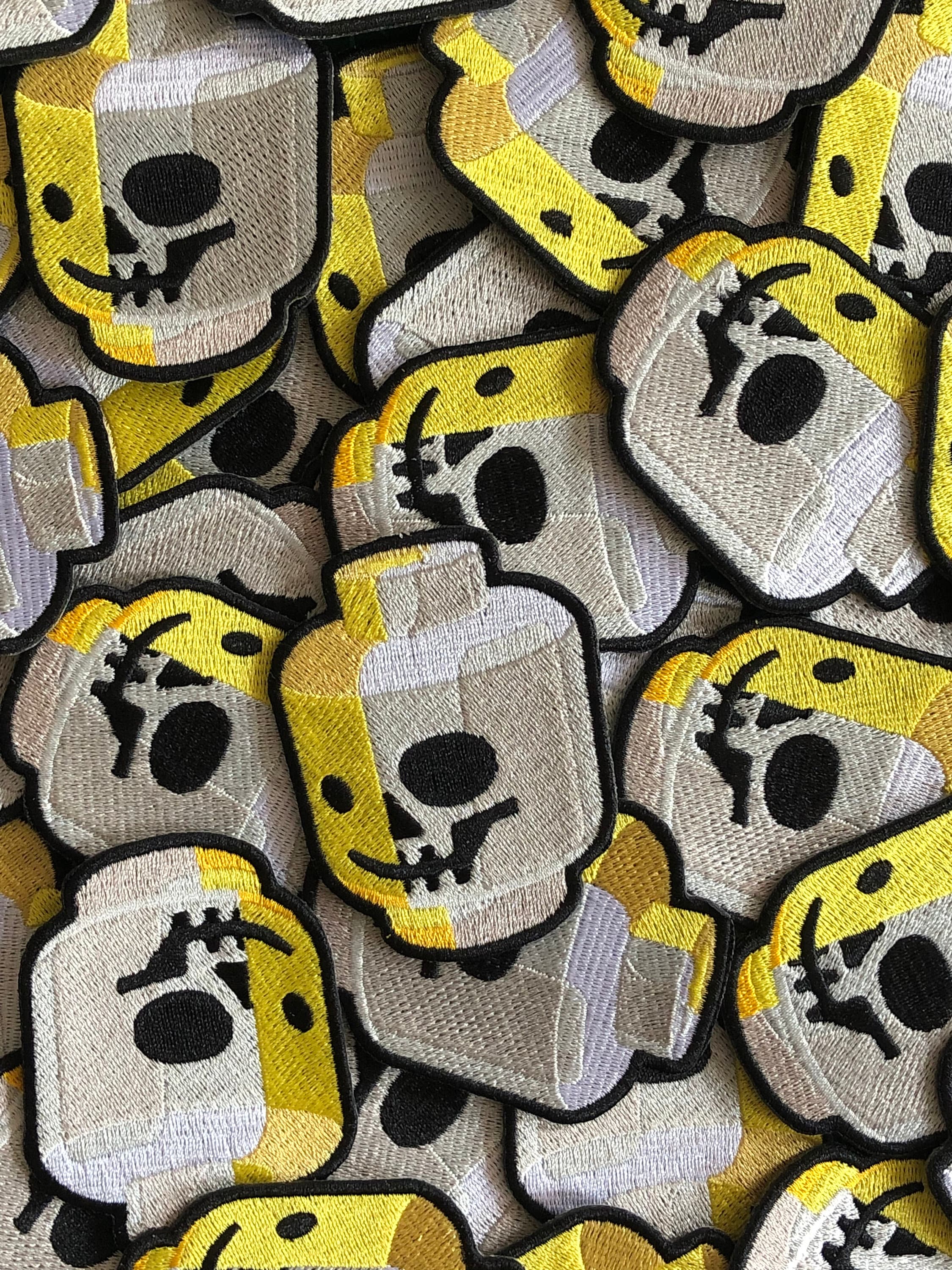 Skull Lego Head Embroidered Patch - Etsy