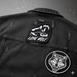 Lone Wolf Patch, Embroidered Iron-on - Etsy