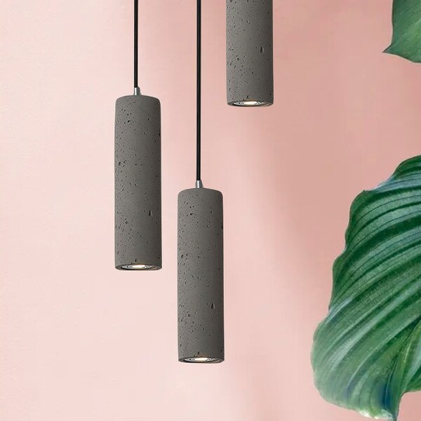 Concrete Pendant Light - Etsy