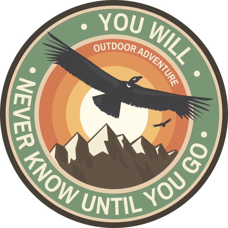 12 Camping Outdoor Adventure Sticker Pack for Laptop, Hiking Bag, Water ...