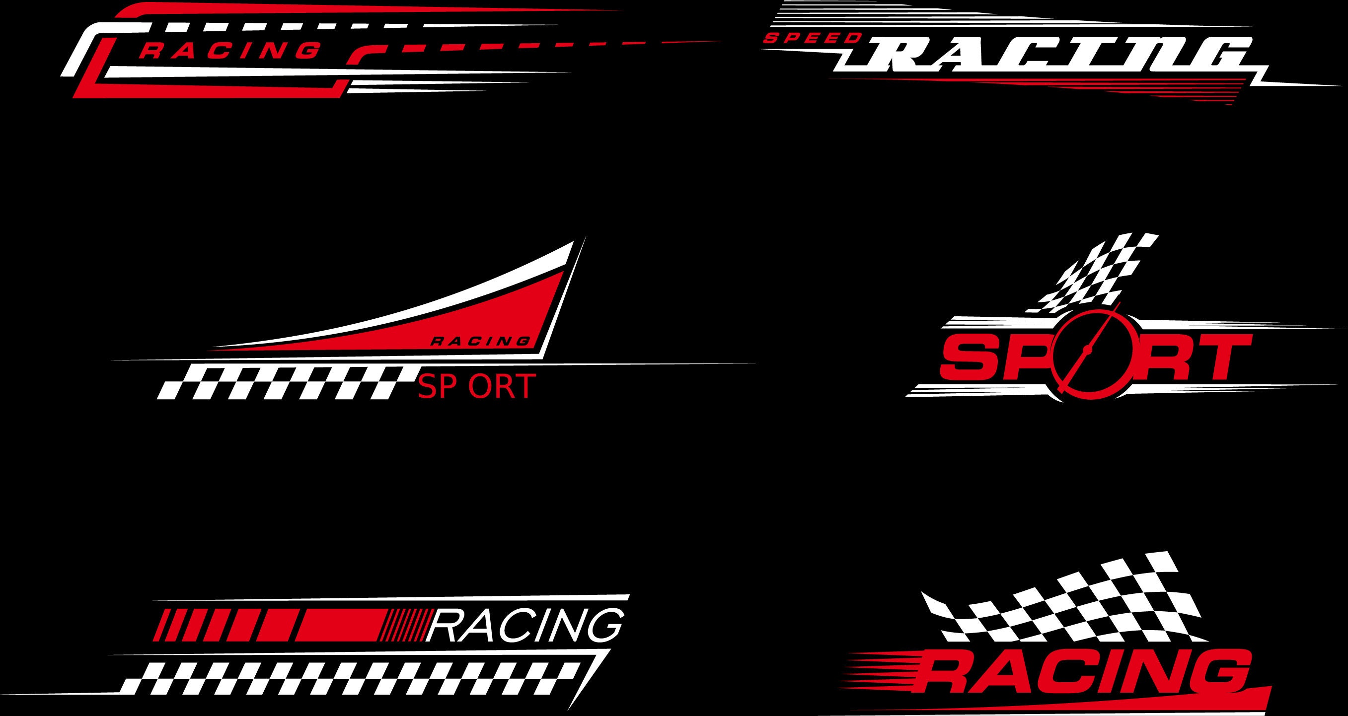 Racing Graphics Logo 20 Designs SVG ESP AI Png - Etsy