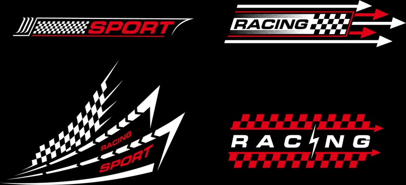 Racing Graphics Logo 20 Designs SVG ESP AI Png - Etsy