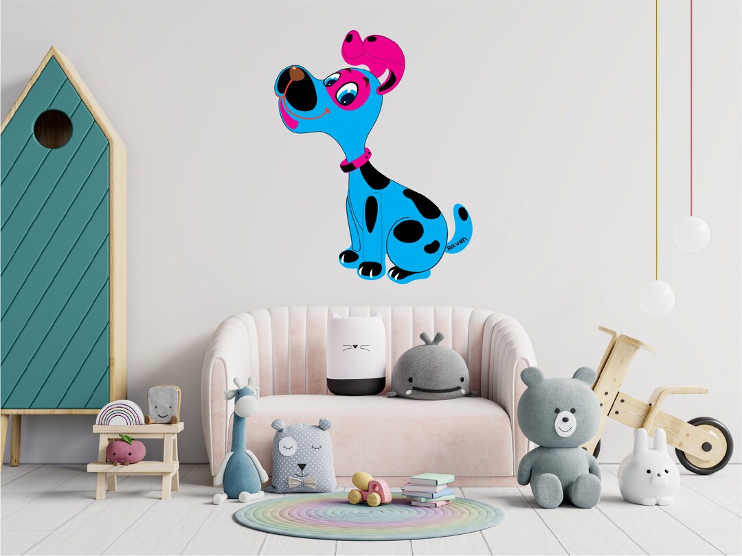 Sprocket and the Puppy "raven Collection Series 2" Wall Graphics - Etsy