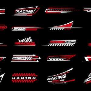 Racing Graphics Logo 20 Designs SVG ESP AI Png - Etsy