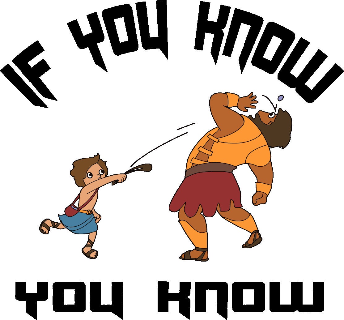 David and Goliath SVG - Etsy