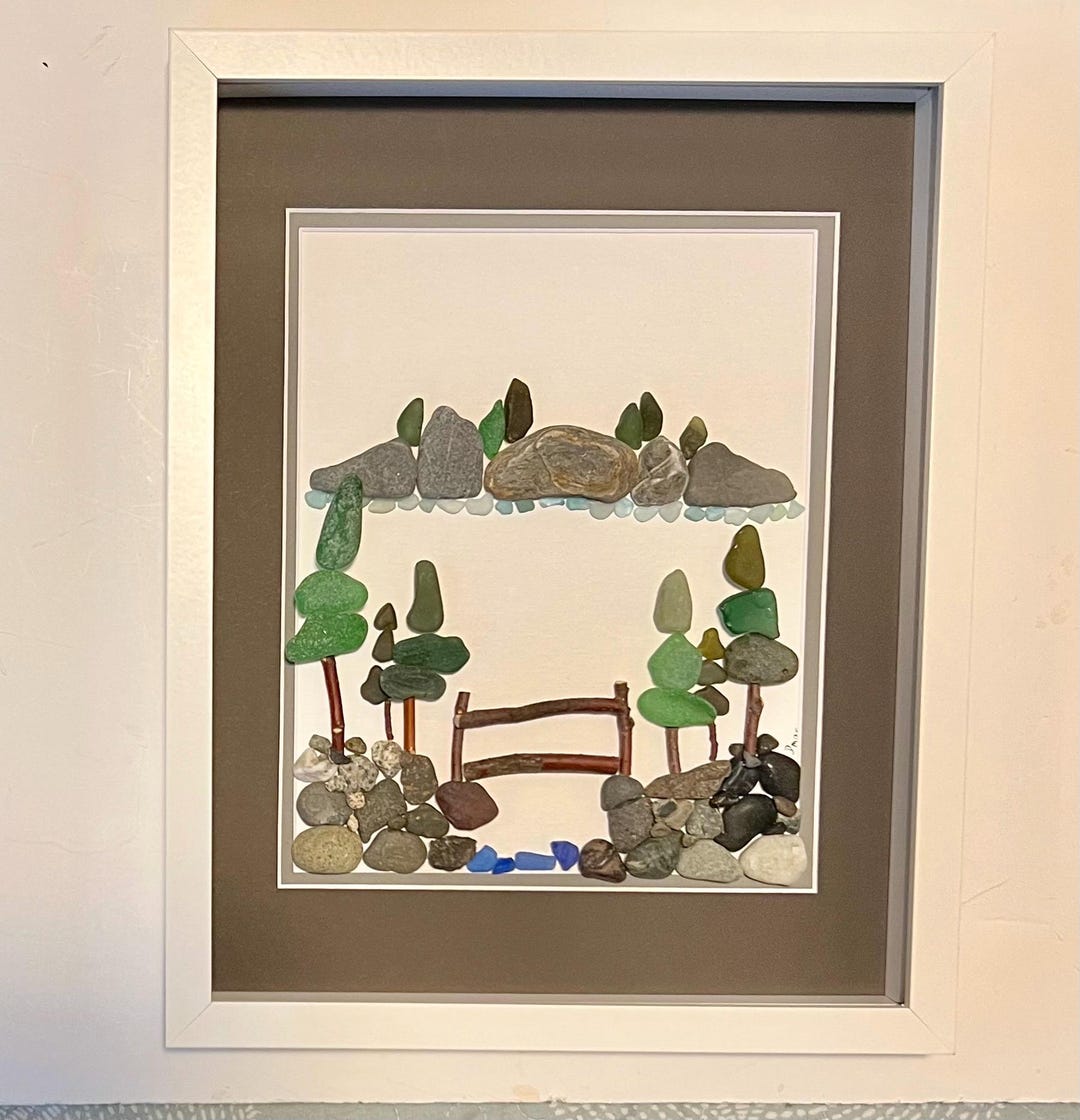 Seaglass & Pebble Art-# Bridge Over the Sea #mountain Views #rugged ...