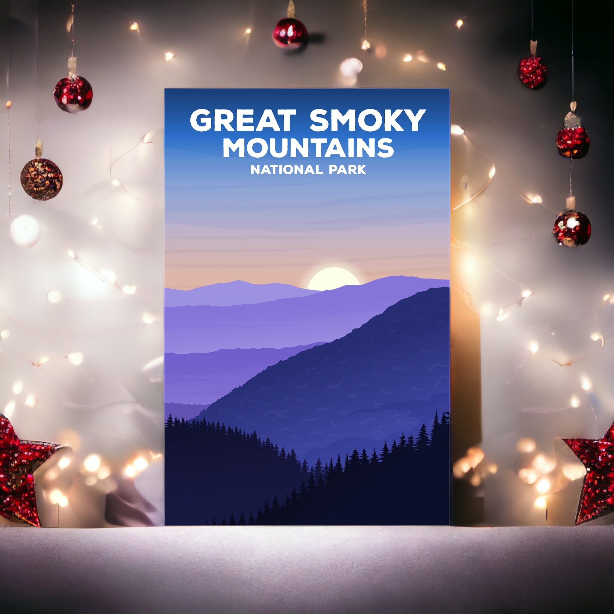 Great Smoky Mountains National Park Wall Art | Vintage Hiking Prints ...