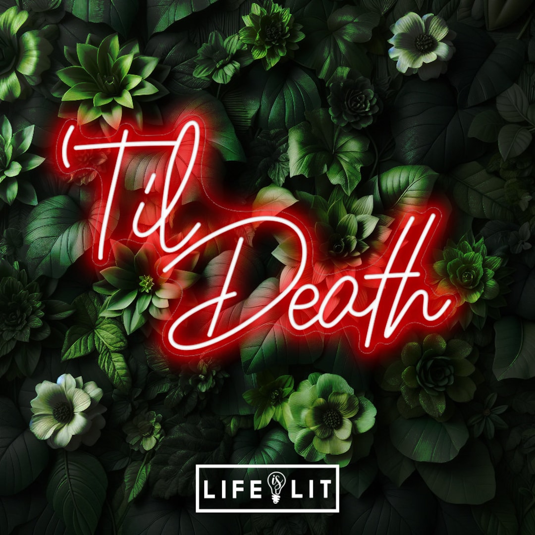Wedding Aisle Decor Til Death Neon Sign Gothic Wedding Decor Custom ...
