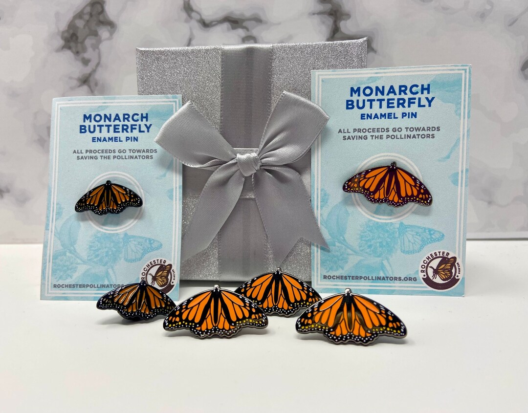 Monarch Butterfly Enamel Pin, Custom Illustrated Pollinator Brooch ...