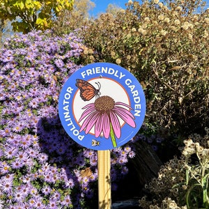 Pollinator Friendly Butterfly Garden Sign, Native Plant Habitat, 9 Inch ...