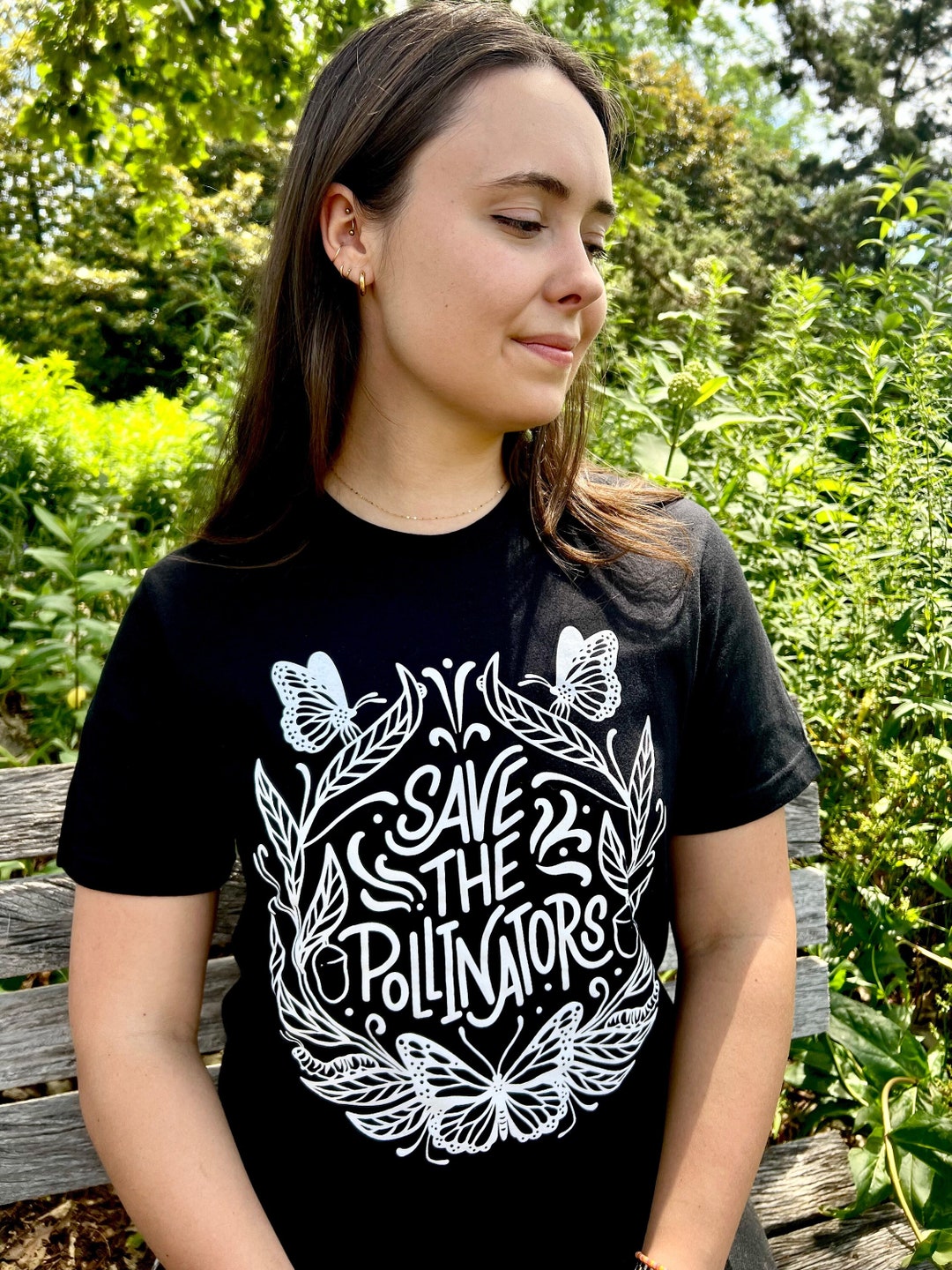 Save the Pollinators T-shirt: Monarch Butterfly Eco-friendly Tee - Etsy