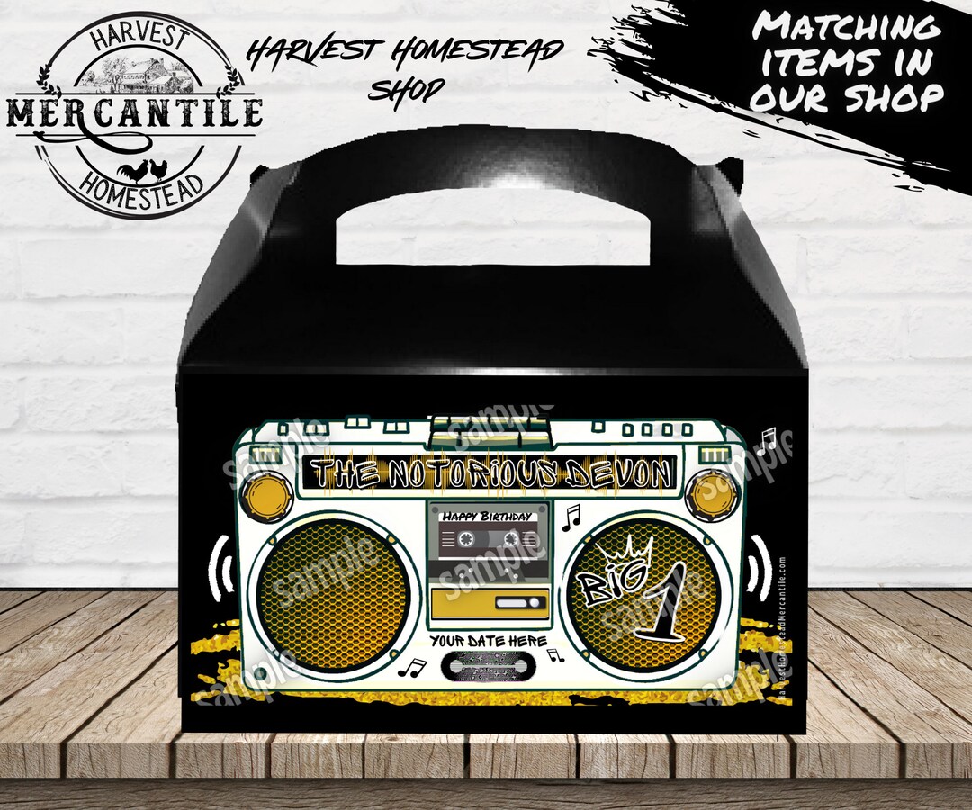 Notorious ONE Birthday Party Favor Box: Hip Hop Boom Box Treat - Etsy